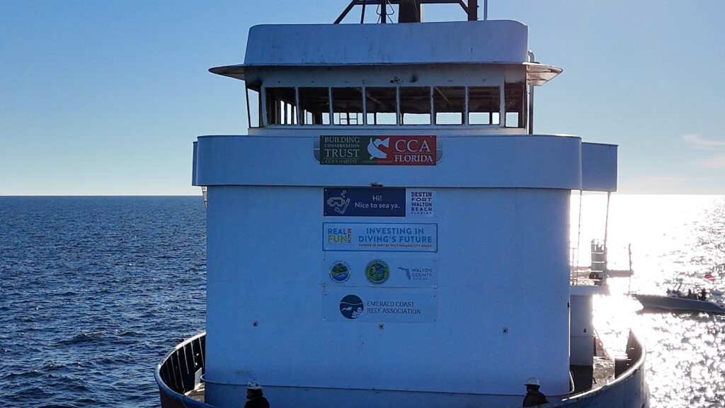 Large Research Vessel Deployed as Artificial Reef in Northwest Florida
